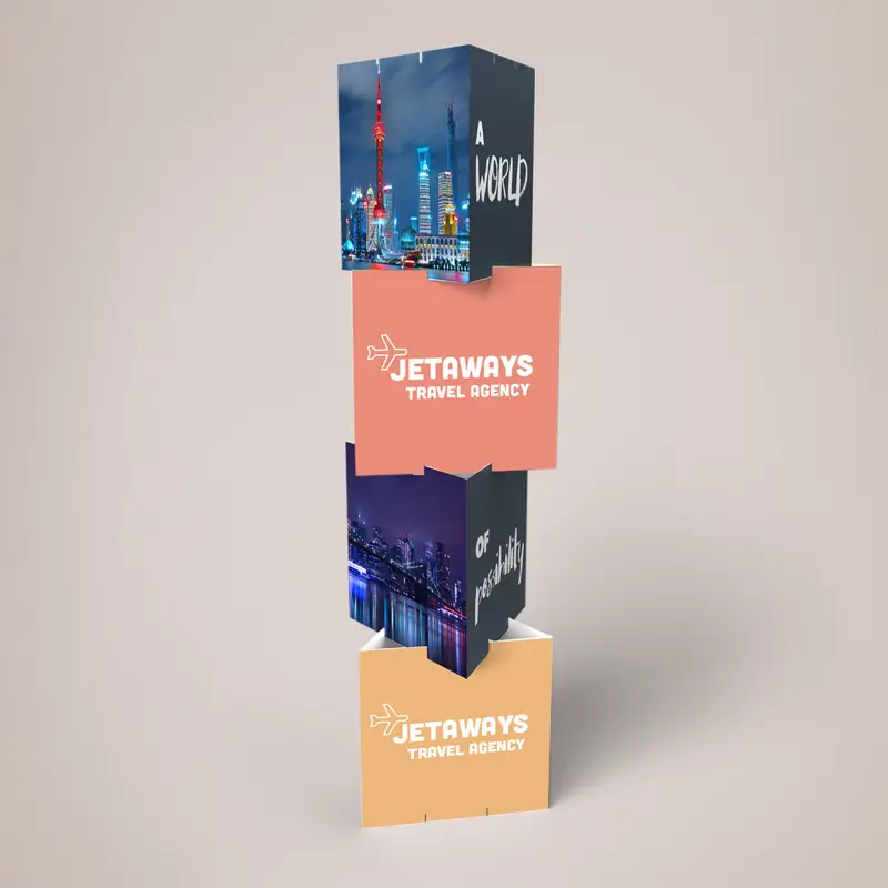 Stacking Cardboard Totem Stand - Pik Pik Pow